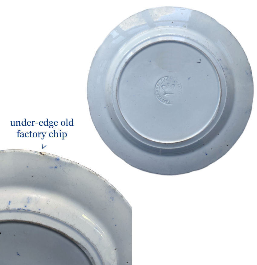 19th Century Historical Staffordshire Pearlware Plate Rochester Castle ...