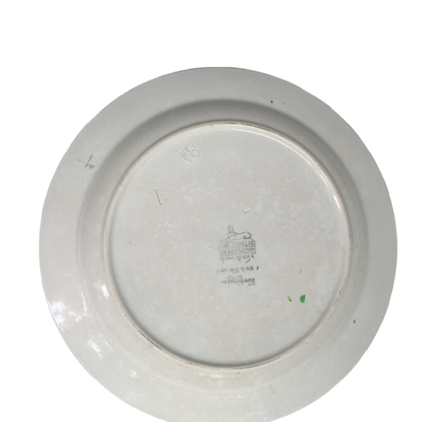 Antique Spongeware Stick Spatter Plate - frenchgardenhouse