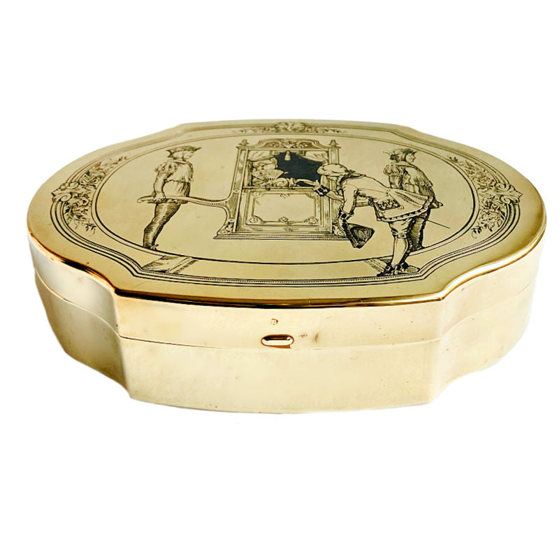 Vintage Brass Marie Antoinette Candy Box - frenchgardenhouse