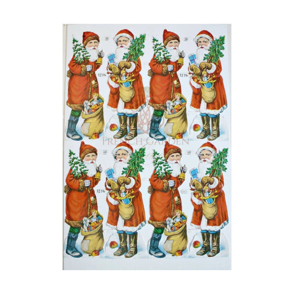 Antique European Father Christmas Die Cuts Toys and Dolls ...