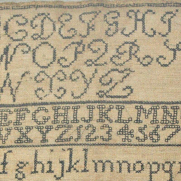 Antique 19th Century Sampler ABC - frenchgardenhouse