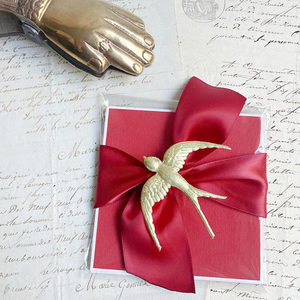 Luxurious Red Place Cards Set of 10 - frenchgardenhouse